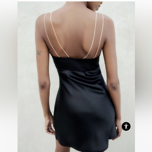 Zara | Dresses | Zara Satin Effect Mini Dress | Poshmark